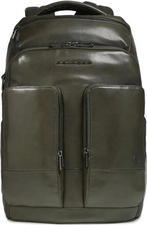 Piquadro sac à dos en cuir - Vert