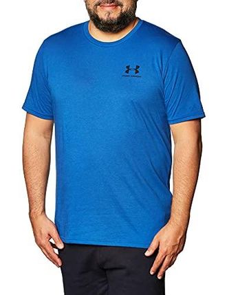 Under Armour T-shirt de sport à manches courtes pour homme - Bleu/noir (Tech Blue (432)/Black), L