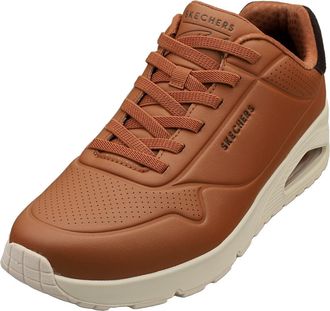 Skechers Herren UNO Harry Kane Air Sneaker, Brown Duraleather/Brown Suede, 45 EU