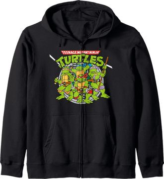 Teenage Mutant Ninja Turtles TMNT Turtle Power-Logo, Teenage Mutant Ninja, 80er-Jahre-Modenschau, Retro-Design Kapuzenjacke