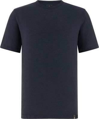 Boggi Milano Homme, Tops, Bleu, Taille: 3XL T-Shirt en Jersey de Lin Stretch
