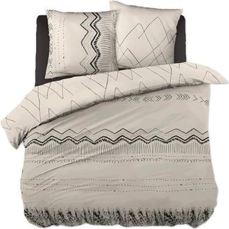 Altobuy Belem - Parure de Lit Coton Motifs Ethniques Housse de Couette 240x220cm + 2 Taies doreiller