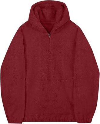 Generic Sweat a Capuche Homme Hooded Sweatshirt Sweats &agrave; Capuche Pull Fuzzy pour Hommes avec Fermeture &Eacute;clair 1/4 et Poches