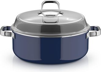 WMF Fusiontec Mineral Pro, Tim Raue Edition, Schmortopf mit Deckel, 28 cm, langlebiges, kratzfestes Material, Bräter mit Deckel, für alle Herdarten geeign