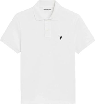 Ami Homme, Tops, Blanc, Taille: 2XL Polo De Coeur