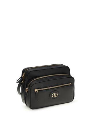 Valentino Garavani Mens Antibes Shoulder Bag Nero Calf Leather Bos Taurus