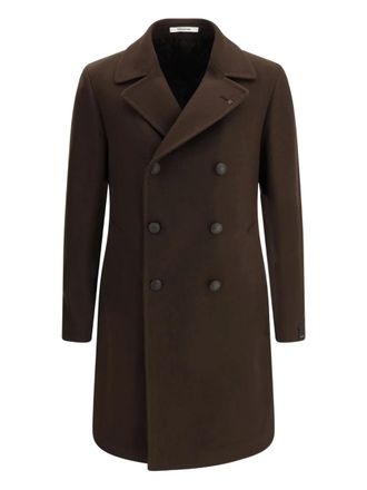 Tagliatore manteau crois&eacute; &agrave; revers amples - Marron