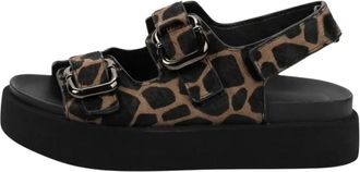 Cesare Gaspari Femme, Chaussures, Brun, Taille: 40 EU Wild Buckle Platform Sandales