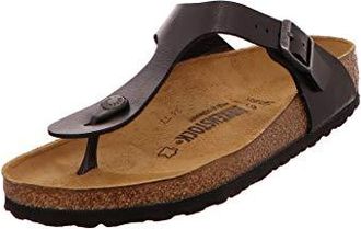 Birkenstock Gizeh Birko Flor Graceful, Tongs femme - Noir (Licorice (R&eacute;glisse)), 37 EU