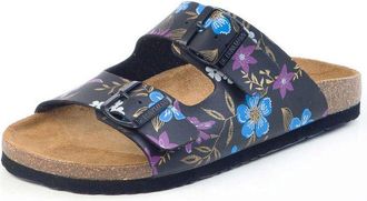 Dr. Brinkmann Damen 700650 Pantoletten, Schwarz (schwarz/lila/türkis 1)