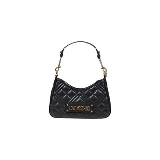 Love Moschino Womens Quilted Polyurethane Shoulder Bag Black