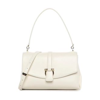 Ferragamo Logo-Schnalle Schultertasche - - Bags - Damen - Beige - ONE SIZE