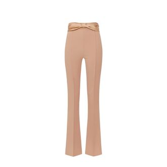 Elisabetta Franchi Femme, Pantalons, Beige, Taille: 46 FR Pantalon Large