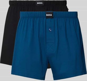 HUGO BOSS Boxershorts mit Logo-Detail im 2er-Pack