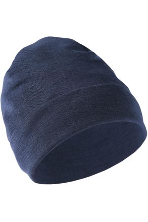 Engel Natur Beanie M&uuml;tze aus Wolle-Seide, Marine, OneSize
