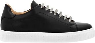 Philipp Plein Femme, Chaussures, Noir, Taille: 36 EU Lo-Top Baskets Basic with Crystals