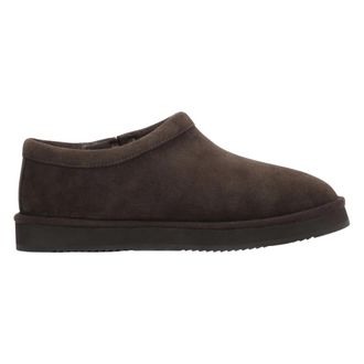 Estro & Luminara Velours-Clogs mit Fellfutter - - Shoes - Damen - Braun - 36 EU