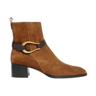 Roberto Festa Milano Brauner Wildleder Stiefelette mit Rei&szlig;verschluss - - Shoes - Damen - Braun - 38 EU