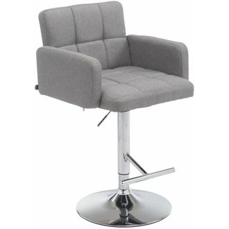 Clp Tabouret de fauteuil avec siège rembourré et matelassé en différentes couleurs tissu colore : Gris