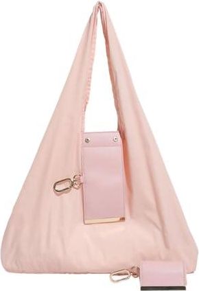 Generic Sac fourre-tout, pliable et extensible avec porte-cl&eacute;s sac fourre-tout multifonction compact pour le shopping usage quotidien, rose, 39*28*7CM