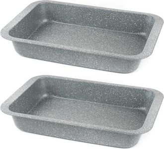 Salter Marmor-Br&auml;ter, 36 cm, antihaftbeschichtet, PFOA-frei, langlebig, grauer Karbonstahl, Fleisch-, Fisch- und Gem&uuml;sebr&auml;ter, tiefer Br&auml;ter, ofenfest bis 22