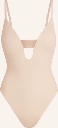 Spanx Shape-Body Spanxshape Suit Your Fancy Plunge Low Back Thong Bodysuit beige