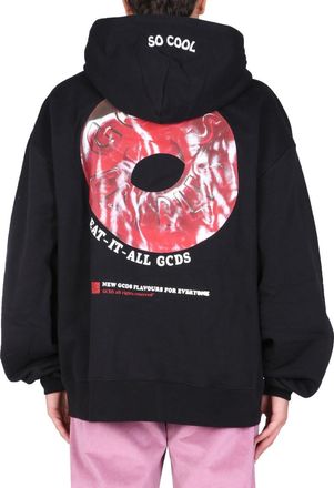 GCDS Hooded Sweatshirt - Black