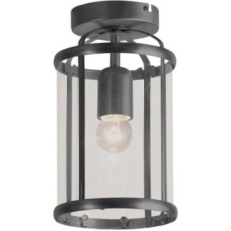 Steinhauer Steinhauer - plafonnier - Pimpernel - noir - verre m&eacute;tal - &oslash; 16cm