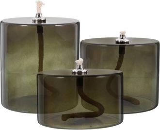 BESPORTBLE PAMINGONO 3 St&uuml;ck Teiliges Glas-&ouml;llampen Baumwollseil Langlebige Kerosinlampen f&uuml;r Innenraumdekoration Vielseitige Windlichter als Hochzeits Wohnzimme