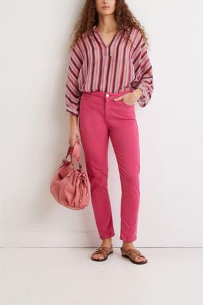 Gerard Darel Pantalon en coton stretch - ELAENORE - Fuchsia