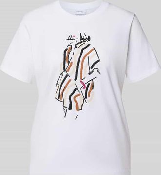 Comma Regular Fit T-Shirt mit Motiv-Print