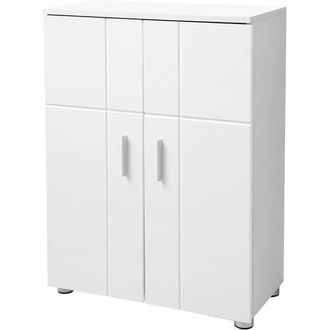 Hoppa Badezimmerschrank - Wei&szlig; - MDF - 55x 30 x 77 cm (B x D x H)