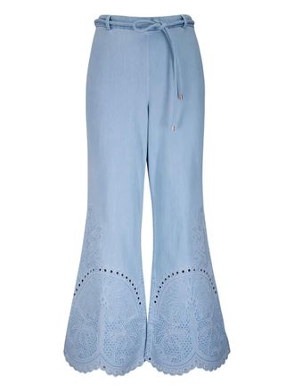 Zimmermann pantalon &agrave; d&eacute;tails doeillets - Bleu