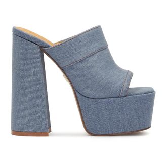 Kazar Denim-Mules mit Plateau und hohem Absatz - - Shoes - Damen - Blau - 40 EU