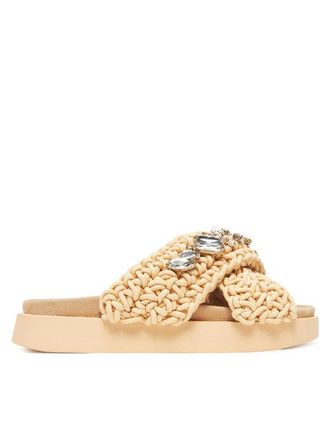 INUIKII Pantoletten Woven Stones 70104-106 Beige