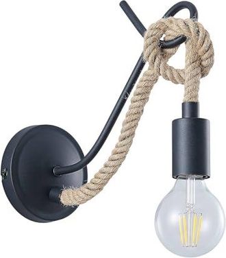 Lucande Applique Murale Ropina &agrave; intensit&eacute; variable (Antique, Classic) en Noir M&eacute;tal e. a. pour Salon & Salle manger (1 lampe,&agrave; E27) Lampe Eclairage Luminaire