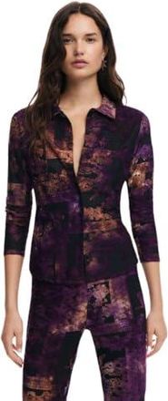 Desigual T- Shirt à Manches Longues en Tricot pour Femme, Noir, Taille