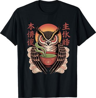 Shinkai Japanische Eule Matcha Tee Retro T-Shirt