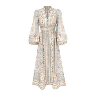 Zimmermann Roselight Plunge Midi Dress - - Dresses - Damen - Mehrfarbig - XS