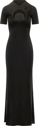 Marine Serre Femme, Robes, Noir, Taille: 36 FR Moon Hole Long Dress