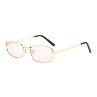 Generic Lunettes De Soleil &Agrave; Petite Monture En M&eacute;tal For Hommes, For Lext&eacute;rieur, Les D&eacute;placements, Vacances(Pink)