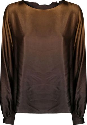 Robert Friedman Oberteil aus Satin - Braun