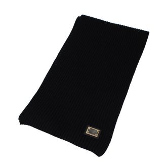 Dolce & Gabbana Mens Black Cashmere Scarf