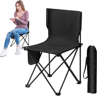 Generico Klappstuhl, Campingstuhl, zusammenklappbar, Rucksackstuhl, Campingausr&uuml;stung mit Aufbewahrungstasche f&uuml;r Ausfl&uuml;ge an den Strand, Wandern, 90 kg