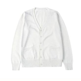 Generic Femmes Col V Solide Tricot Top Cardigan Mode Cardigan Printemps Fin Manches Longues Slim Vestes, blanc, Taille XS