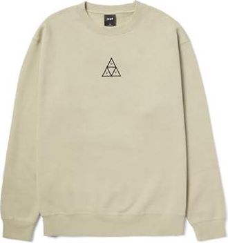 HUF Ensemble Sweat-shirt triple triangle col rond, stone, Taille M