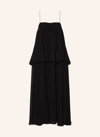 Chlo&eacute; Seidenkleid Mit Volants schwarz