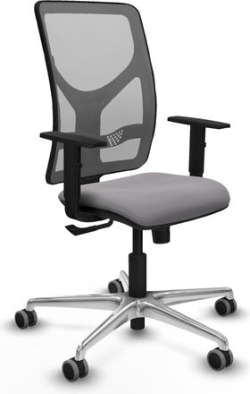 Piqueras y Crespo B&uuml;rostuhl, grau, mit 1D-Armlehnen, h&ouml;henverstellbare Lendenwirbelst&uuml;tze, ausgestattet mit 3 Positionen und Schneideschaum, mit Rollen von 65 mm, Parke