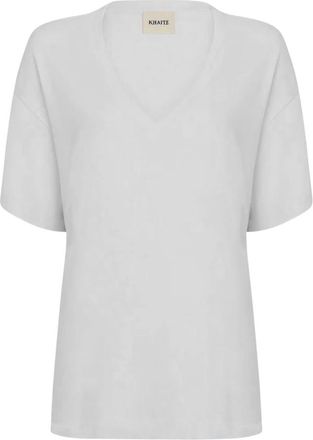Khaite Femme, Tops, Blanc, Taille: 38 FR Linda Cotton and Cashmere T-Shirt