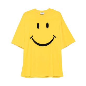 Moschino Smiley Face T-Shirt - - Tops - Herren - Gelb - XS